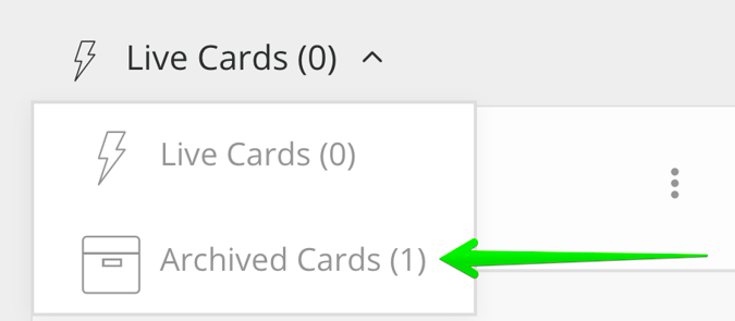 Archiving a Workflow Card